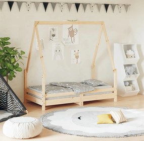 vidaXL Dětská postel 70 x 140 cm masivní borové dřevo [834487] Barva: Bílá