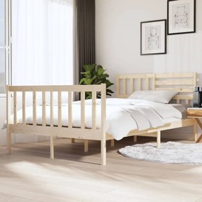 Rám postele 135 x 190 cm Double masivní dřevo,  3101128