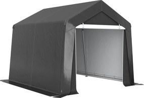 Zahradní kůlna Outsunny, skladovací stan, 3 x 3 m, voděodolná a odolná proti UV záření, pozinkovaná ocelová konstrukce a velké dveře, kryt pro kola d…