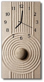 Nástěnné hodiny vertikální Přírodní kameny pískově béžové
