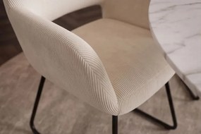 Designová jídelní židle Derrick béžový manšestr