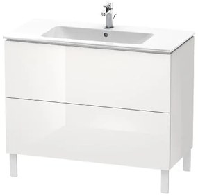 Duravit L-Cube - Umyvadlová skříňka 856x1020x481 mm, 2 zásuvky, lesklá bílá LC662702222