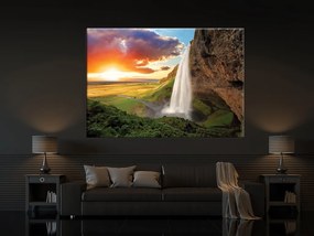 Malvis ® Obraz vodopád na Islandu Velikost: 90x60 cm