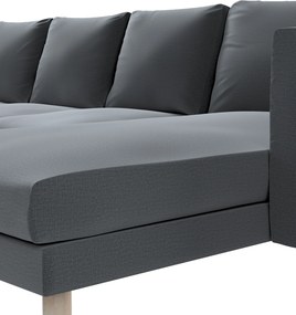 Potah na pohovku IKEA Norsborg 4-místná se šezlongem barva šedá látka sametová