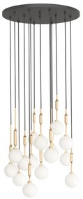 Designový lustr Ero 16 zlatá