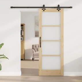 Posuvné dveře ORKDAL 73,5 x 198,5 cm Přirozená a černá 3332155