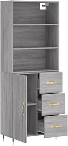 Skříň highboard šedá sonoma 69,5 x 34 x 180 cm kompozitní dřevo 3189427