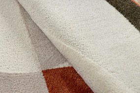 Koberec DUNE 8088 krémový / terakota kruh