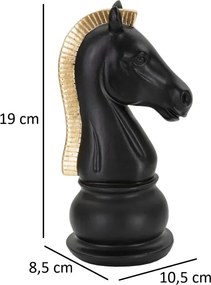 Dekorativní soška Horse 19 cm černá