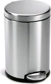 Simplehuman Pedálový odpadkový koš  – 4.5 l / kulatý / matná ocel / FP
