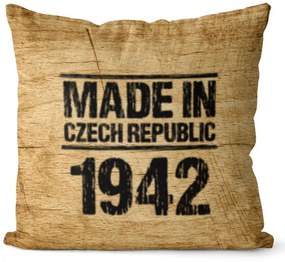 Polštář Made In + rok (Velikost: 55 x 55 cm, rok: 1942)