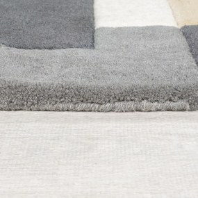 Flair Rugs, Běhoun Abstract Collage Monochrome, 60x230, šedá, chodba / předsíň