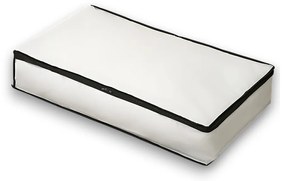 Arte Regal Textilní úložný box na uschování oblečení a ložního prádla, WHITE KIPIT, 105x45x15, bílý