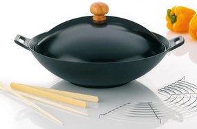 KELA Wok litinový 36 cm s příslušenstvím sada 5 ks KL-77943