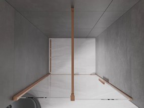 Mexen Velar, posuvné dveře do otvoru 120x200 cm, 8mm čiré sklo, měděná matná, 871-120-000-01-65