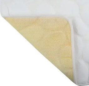 MSV PEBBLES koupelnová předložka 40 x 60 cm bílá / Polyester, PU pěna