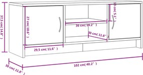 vidaXL TV skříňka 102x30x37,5 cm kompozitní dřevo [823256] Barva: kouřový dub