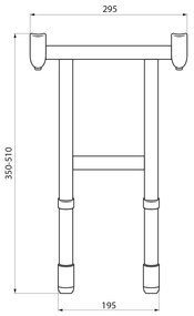 Ridder Ridder, HANDICAP Podpěra pro sklopné sprchové sedátko, bílá, A141100