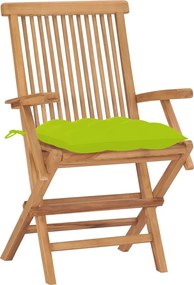 vidaXL Zahradní židle s mi poduškami 2 ks masivní teak [3062513] Barva: krémová