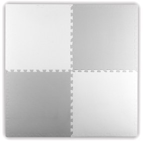 Velká pěnová podložka Ricokids puzzle 60x60 cm 4 ks bílá a šedá pro děti