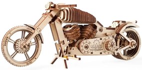 Ugears 3D dřevěné mechanické puzzle VM-02 Motorka (chopper)