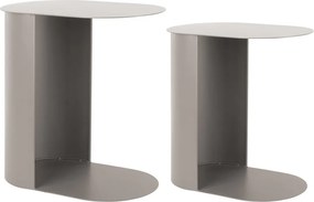 Kovové odkládací stolky v sadě 2 ks 30x45 cm Riqueza Oval – Leitmotiv