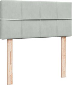 Box spring postel s matrací světle šedá 80 x 200 cm samet 3287590