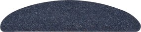 Schodové rohože samolepicí 10 ks 56 x 17 x 3 cm modré půlkulaté 149685