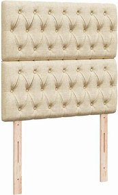 Box spring postel s matrací krémová 100 x 200 cm textil 3291979