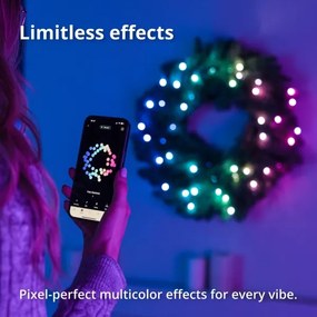 Twinkly GD20P4425P00 - LED RGB Stmívatelný vánoční věnec 50xLED pr. 60 cm Wi-Fi