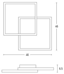 Zambelis 2028 stropní stmívatelné LED svítidlo zlaté, 25W, 3000K, 46cm