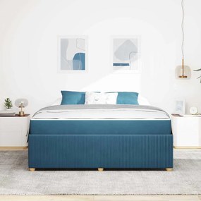 Rám postele Modrá 180 x 200 cm textil 3398429