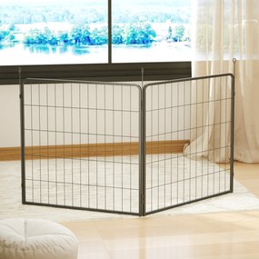 PawHut 2dílné rozšíření 2 panelů plotu pro psy pro hrací arénu, 80 x 80 cm ocelový plot pro štěňata, pro malé a střední psy