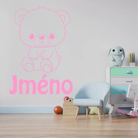 Živá Zeď Samolepka na zeď Medvídek se jménem Barva: černá