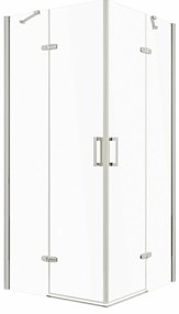 Novoterm Čtvercový sprchový kout NV-Flow 90x90 chrom/transparent - bez vaničky