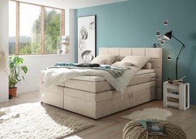 XXXLutz POSTEL BOXSPRING, 180/200 cm, pískové barvy MID.YOU - Postele s úložným prostorem - 002220032516