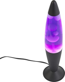 Lávová lampa fialová s bílým voskem vč. LED - Molten Lava