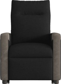 Zvedací polohovací křeslo černé textil 3324092