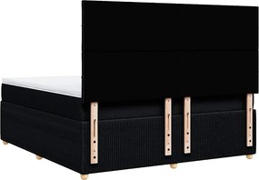 Box spring postel s matrací černá 180x200 cm textil 3292137