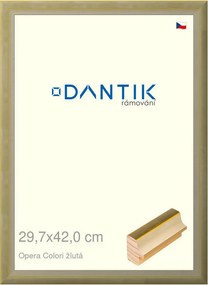 DANTIK rámeček 29,7x42 | OPERA Colori žlutá (Plexi Čiré)