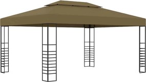 Altán se světelnými LED řetězy 3 x 4 m taupe 3070310