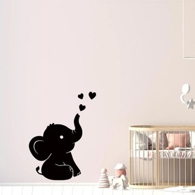 dřevo života Dřevěná dekorace BABY SLON Zvolte barvu dekoru: Černá, Rozměry šxv (cm): 40x50