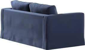 Potah na pohovku IKEA  Karlstad 2-místná , nerozkládací, dlouhý barva tmavě modrá látka sametová