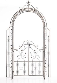 Pergola na popínavé rostliny GS22232 s brankou  - Bronzová