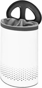 Brabantia Koš na prádlo 55 L šedá/bílá / 63 x 29 x 45 cm