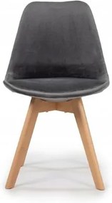 Bestent Jídelní židle sametová skandinávský styl Grey Glamor