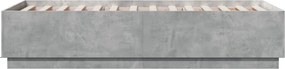 Rám postele s LED osvětlením betonově šedý 75 x 190 cm kompozit 3209670