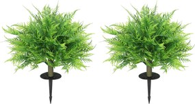 HOMCOM 2ks umělých kapradin Boston, 60 cm – realistické rostliny do obývacího pokoje, ložnice, zahrady, kanceláře | Aosom