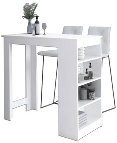 Barový stůl 115cm bílý
