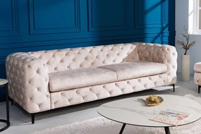 Designová sedačka Rococo 235 cm šampaňský samet